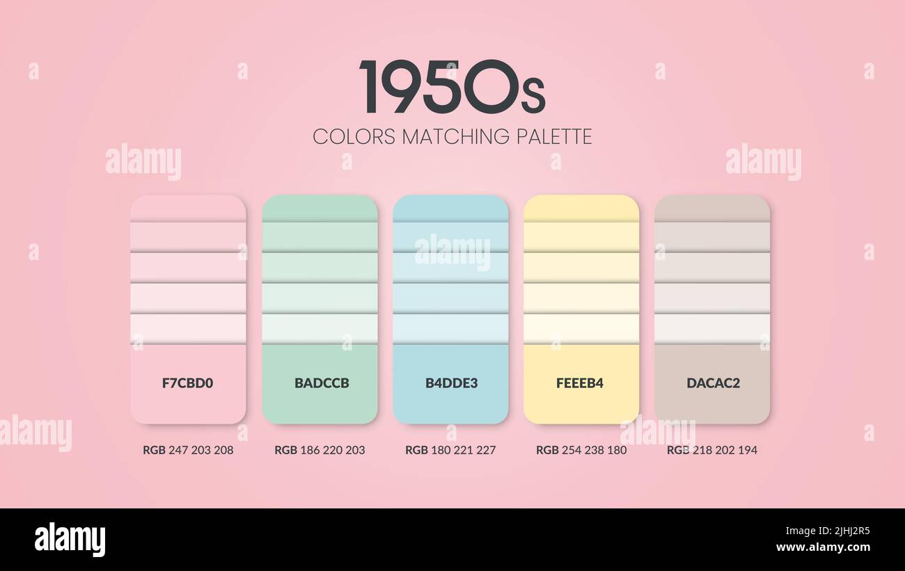 1950s colour schemes ideas. Color Trends combinations and palette guide ...
