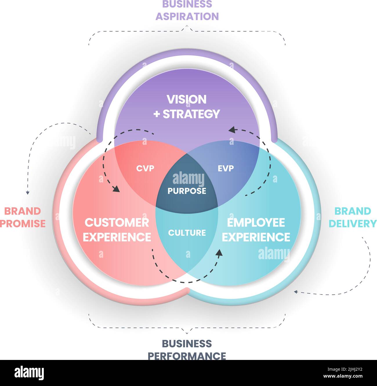 Brand strategy venn diagram has vison, image and culture is key to helping to compete ...