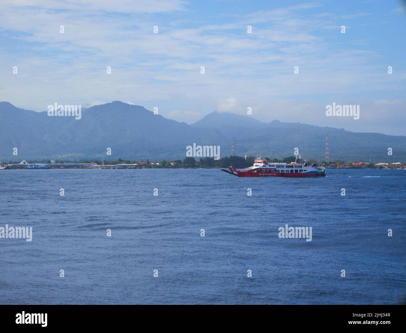 passenger ferry in the waters of the Bali strait Stock Photo - Alamy