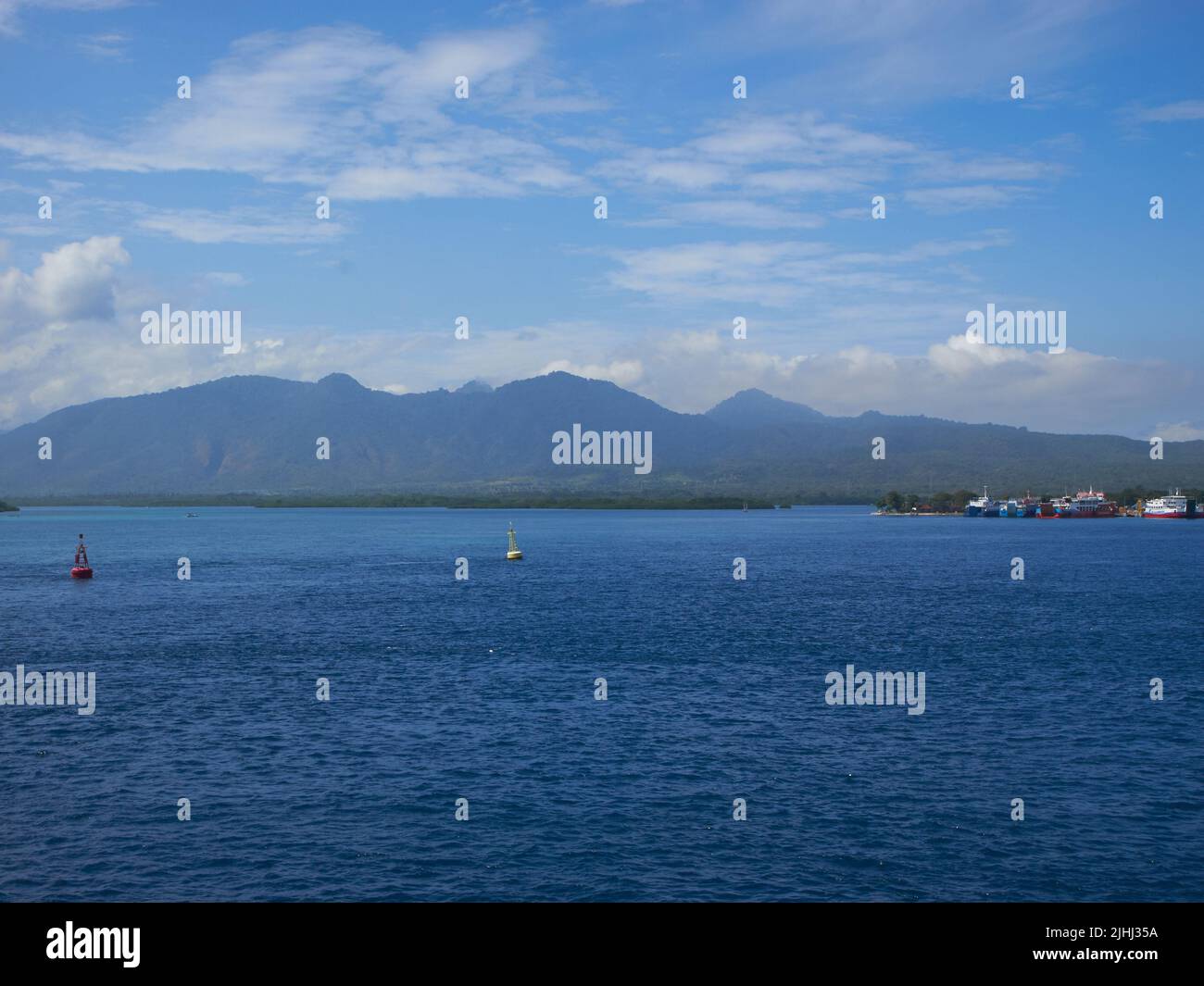 the Bali strait that separates the island of Java from the island of ...