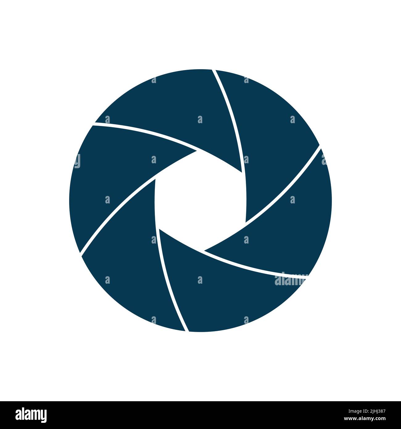 Camera lens shutter icon isolated on white background. Vector ...