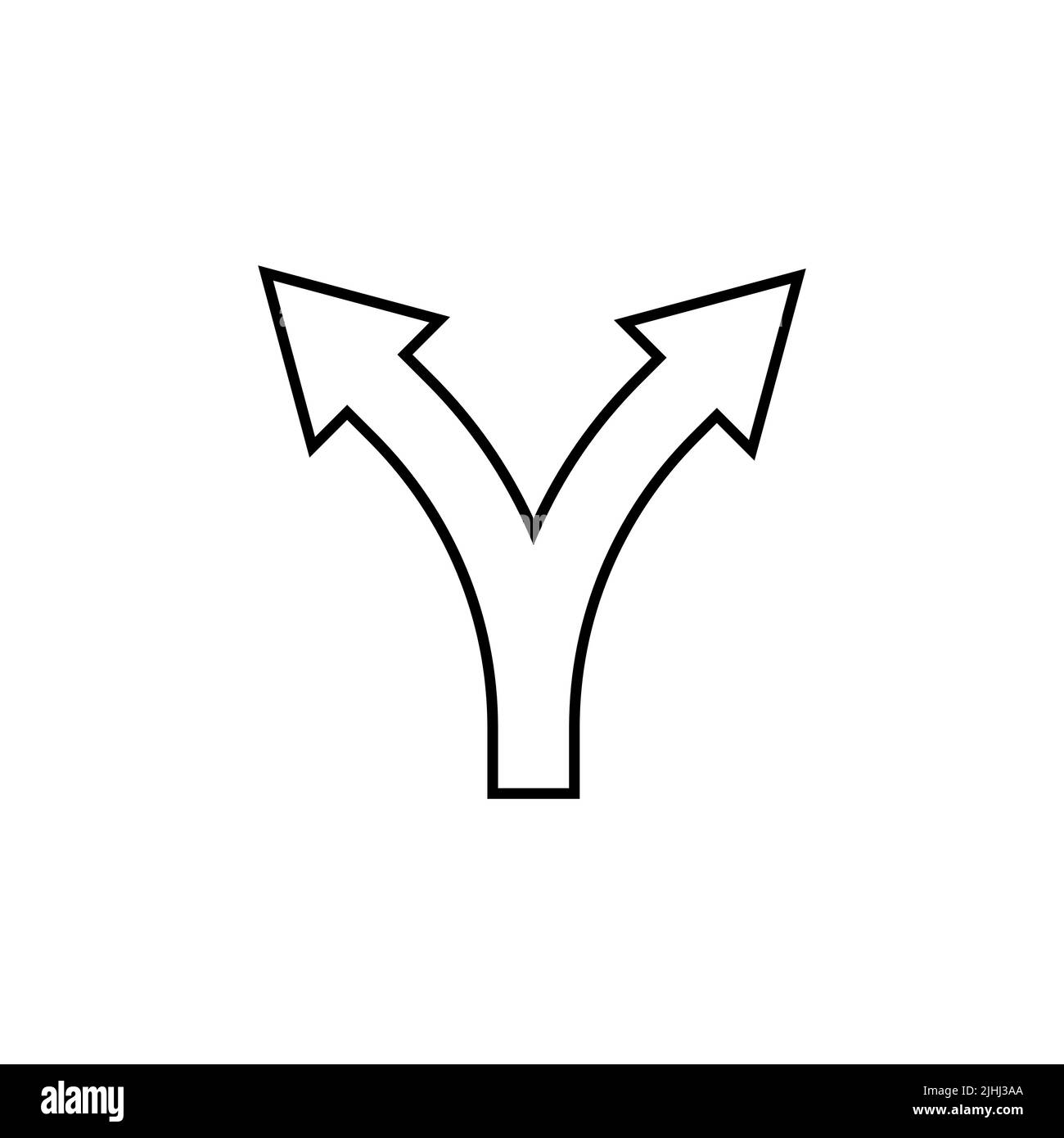 Two way direction arrow icon isolated on white background. Vector ...