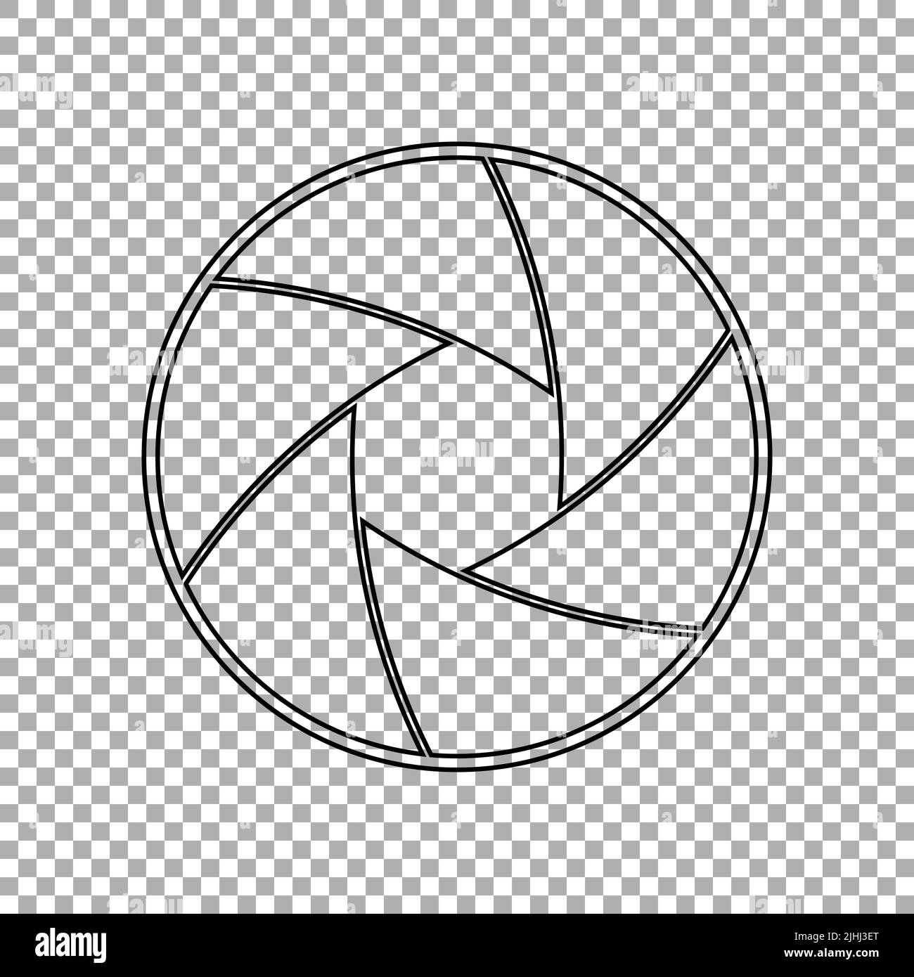 Camera lens shutter icon isolated on transparent background. Vector illustration Stock Vector ...