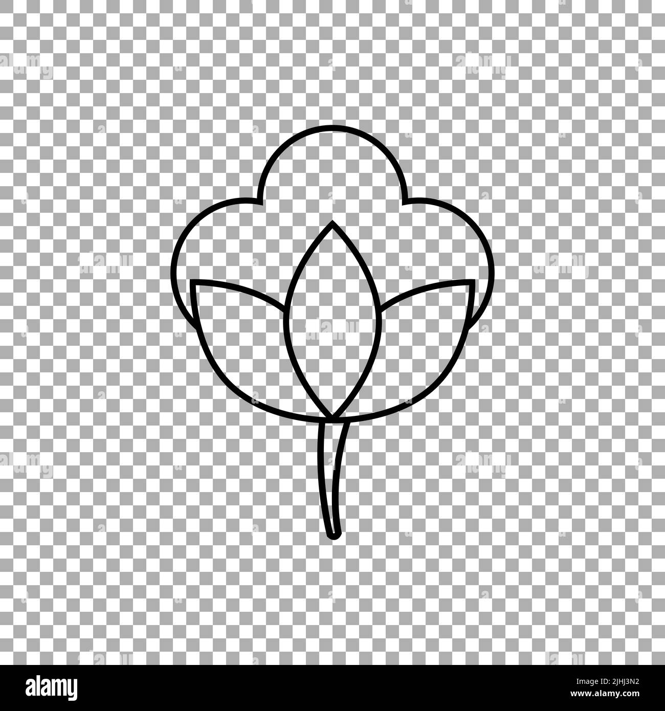 Cotton sign icon isolated on transparent background. Vector ...