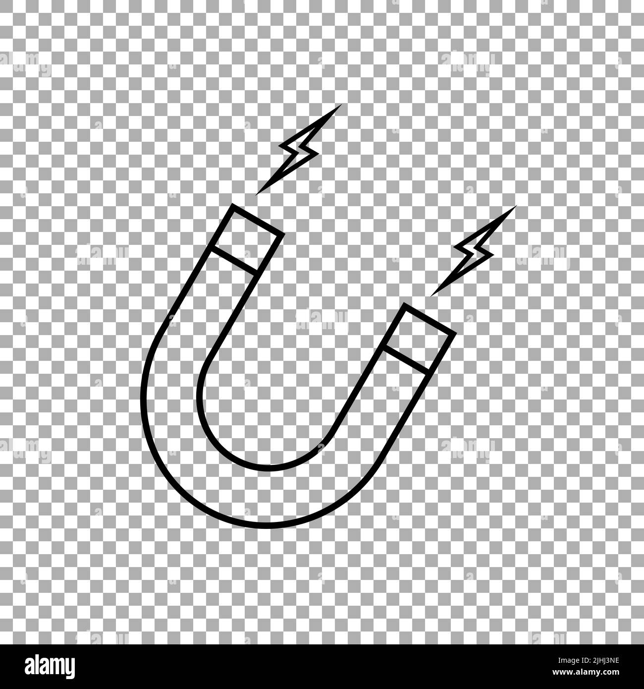 Magnet icon isolated on transparent background. Vector illustration ...