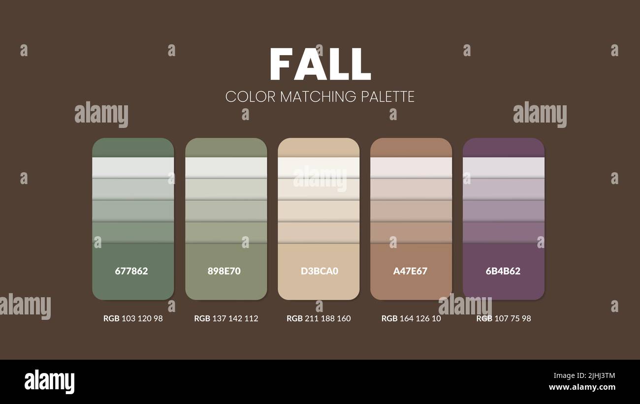Fall theme color palettes or color schemes are trends combinations and ...