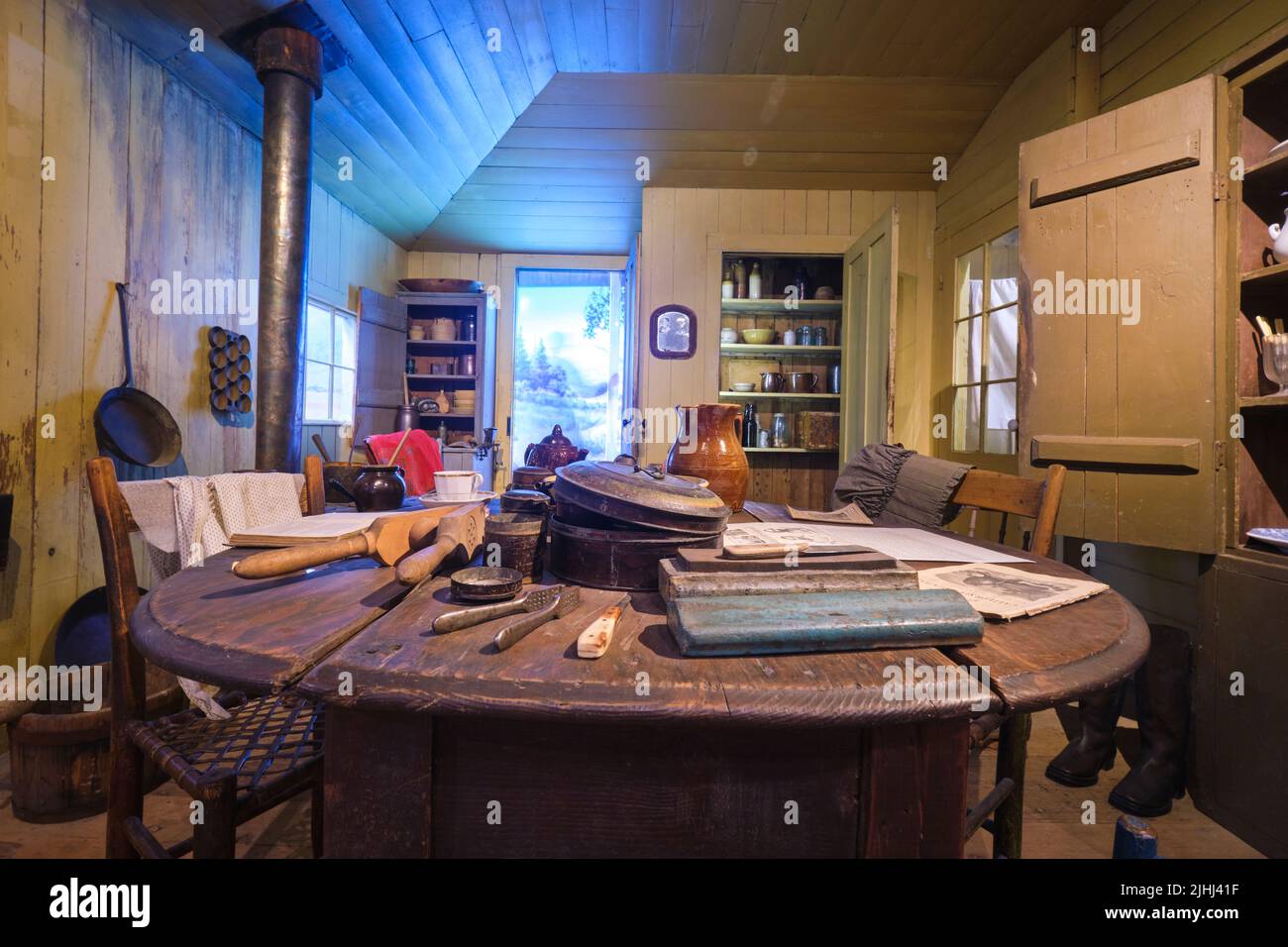 Interior display of a typical rural, agricultural, blue collar laborer ...