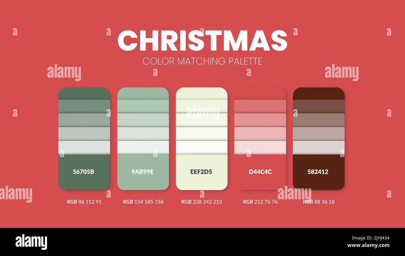 Christmast theme color palettes or color schemes are trends ...