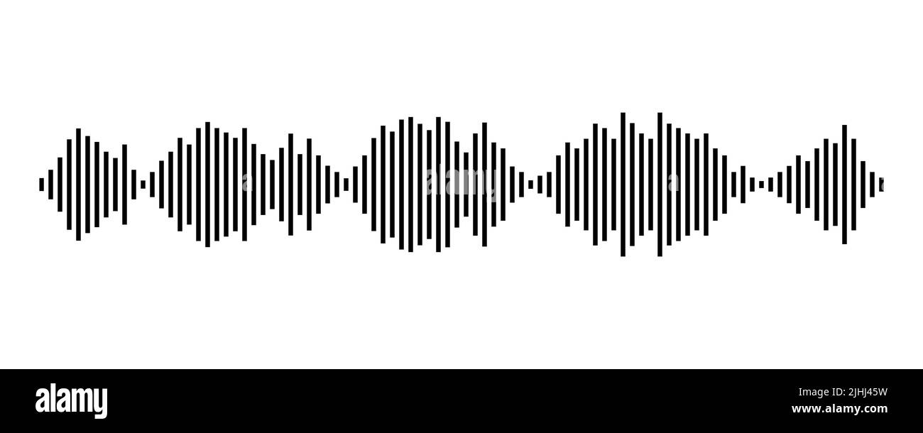 Music sound waves icon isolated on white background. Vector ...