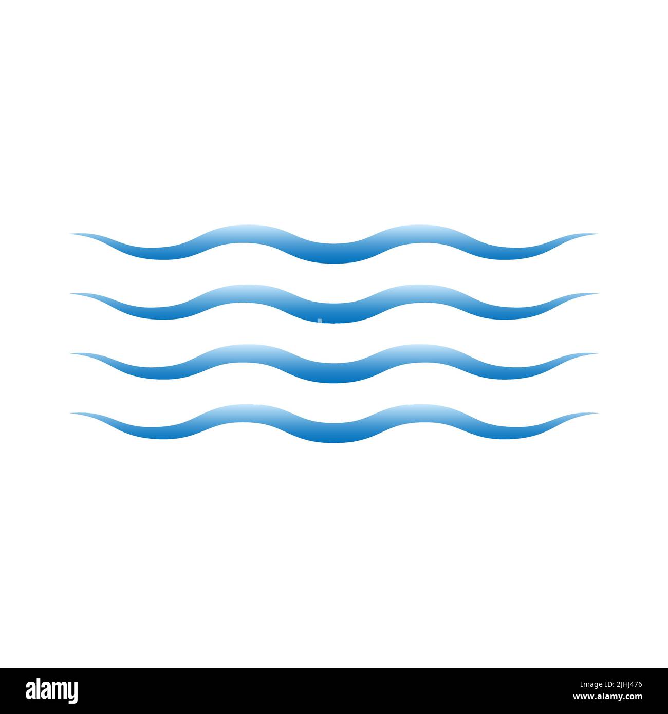 Wave Icon On White Background Vector Illustration Stock Vector Image