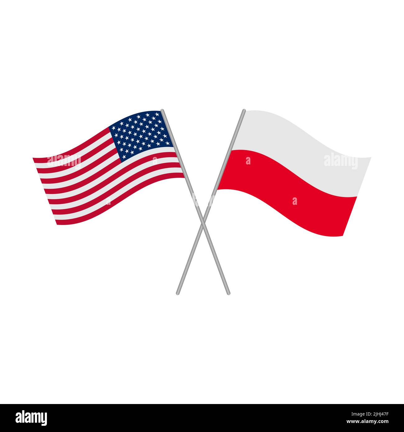 Crossed american and polish flags hi-res stock photography and images ...
