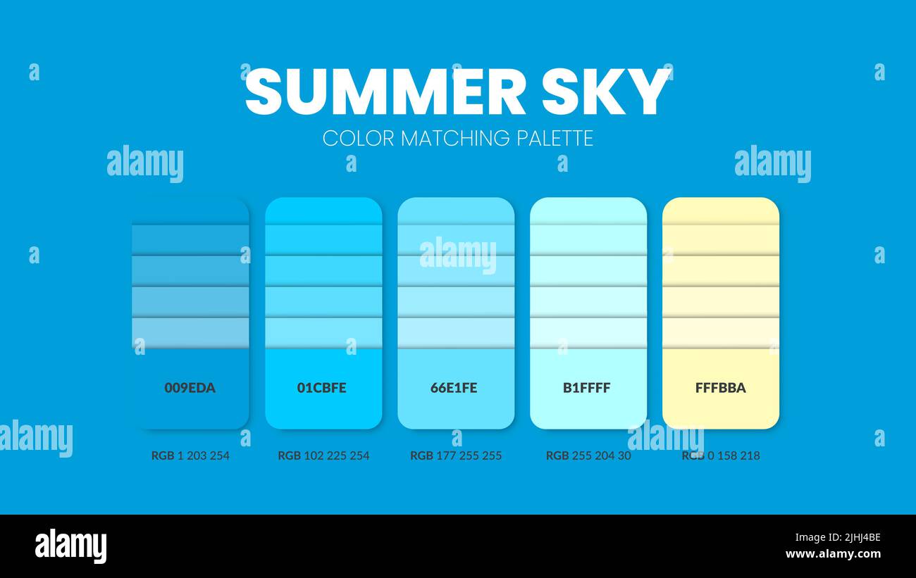 Summer sky stheme color palettes or color schemes are trends ...