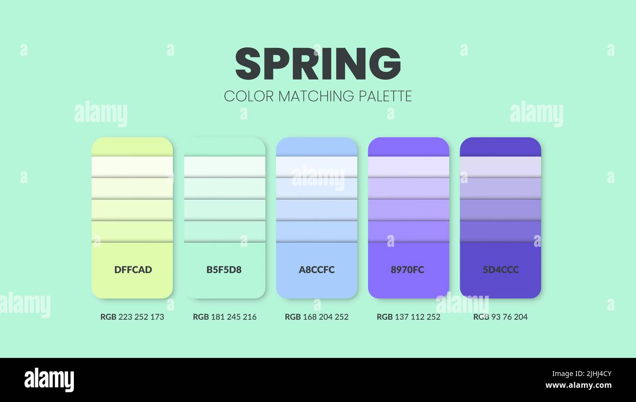 Spring theme color palettes or color schemes are trends combinations ...