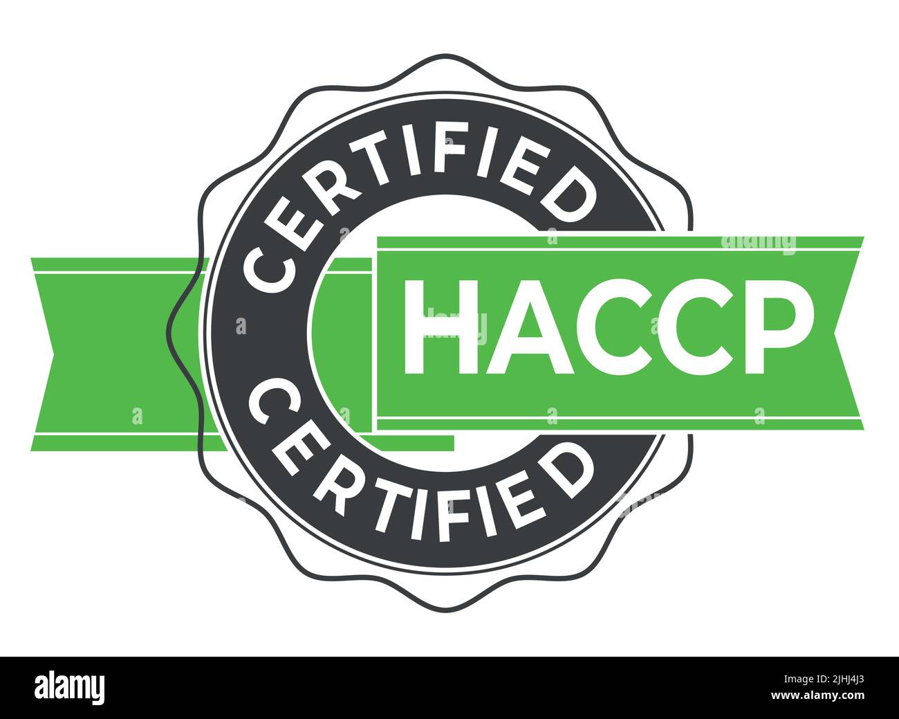 HACCP stamp. Hazard analysis critical control points icon. Vector logo ...