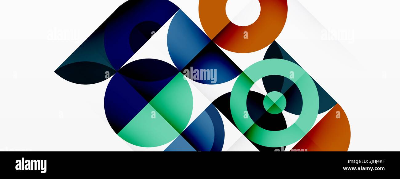 Clean minimal circle background. Colorful template for wallpaper ...