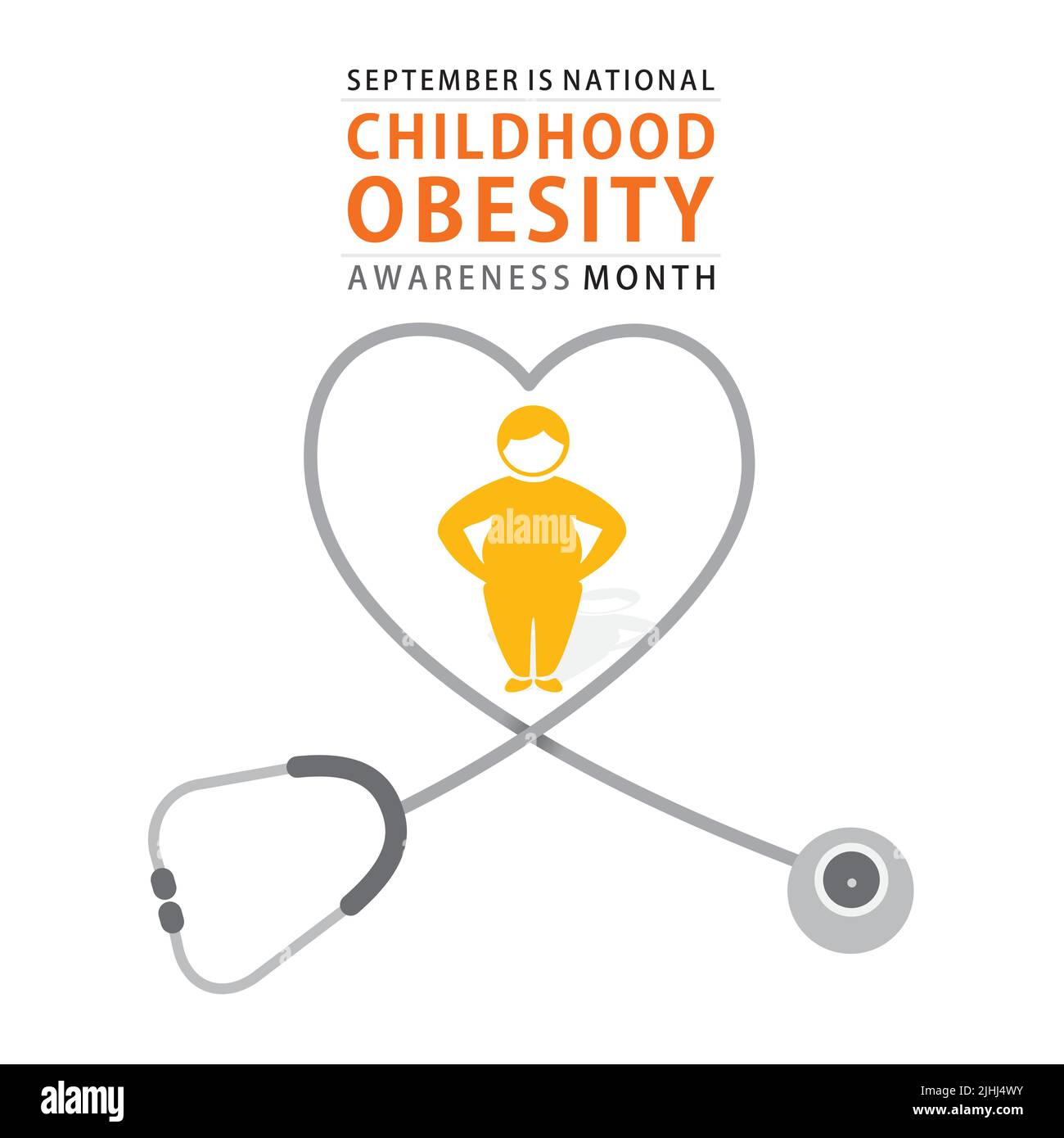 September is National Childhood Obesity Awareness month poster design ...