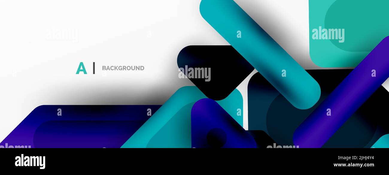 Minimal geometric abstract background. Colorful geometric blocks. Lines ...