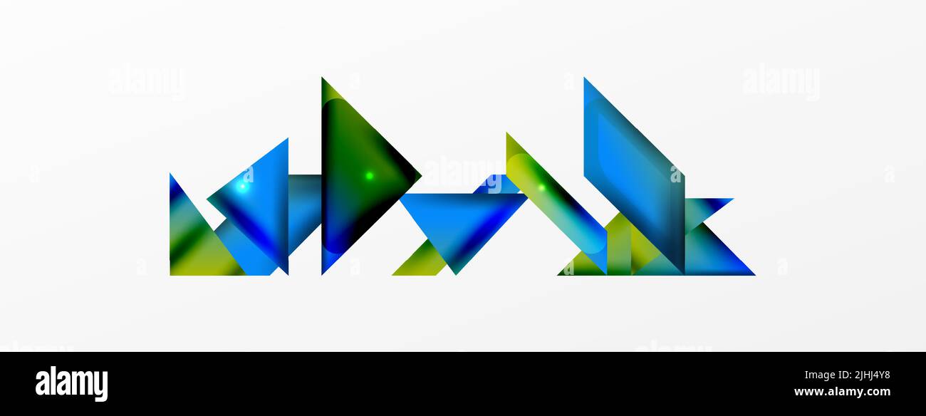 Abstract background. Simple color geometric shapes composition with 3d ...