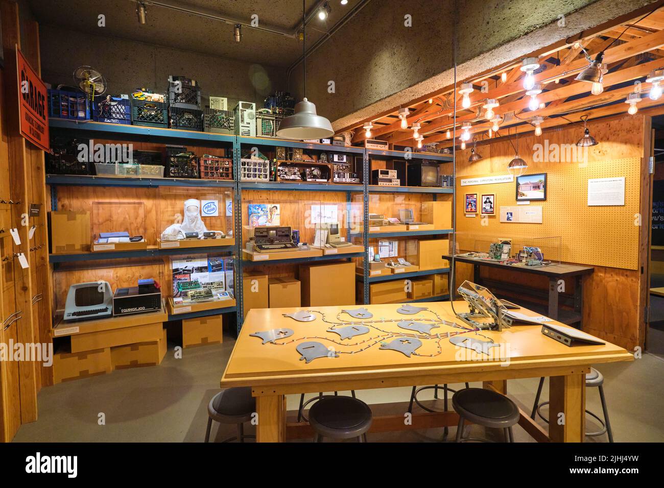 Display on the history of Silicon Valley, tech, computer development ...