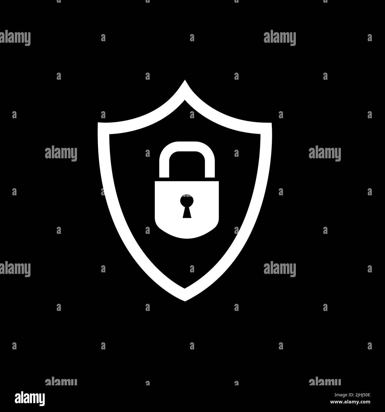 Illustration of shield with padlock icon concept Stock Vector Image ...