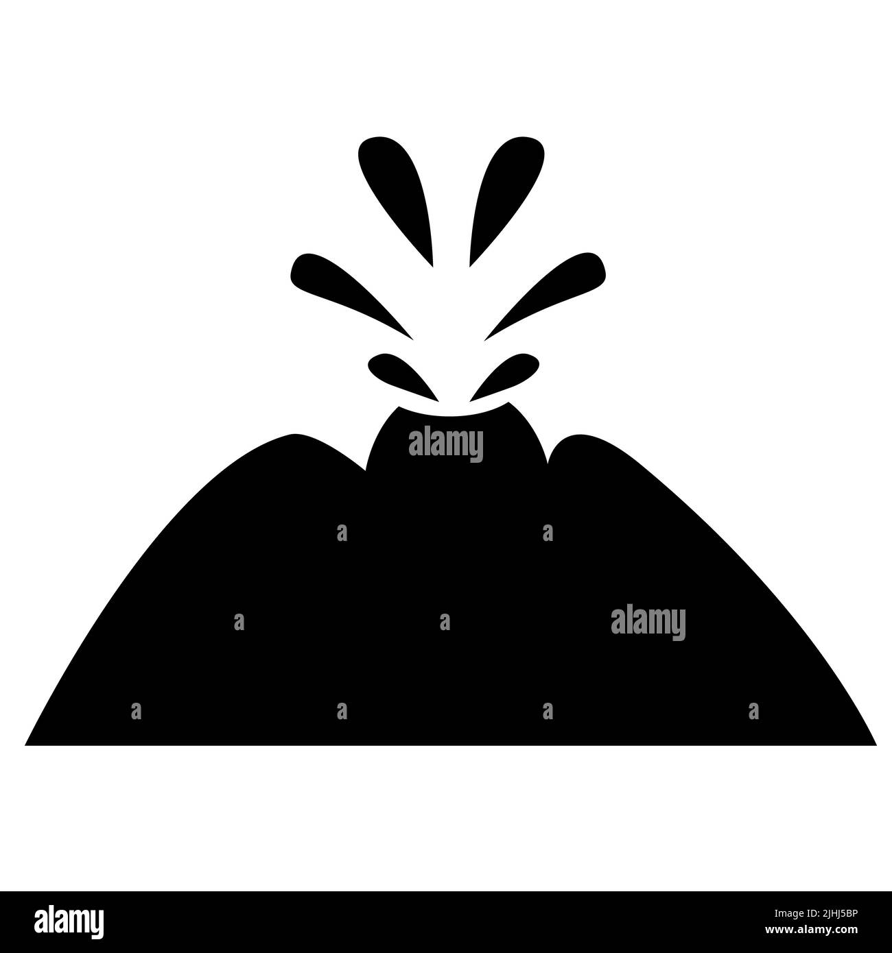volcano icon on white background. erupting volcano sign. active ...