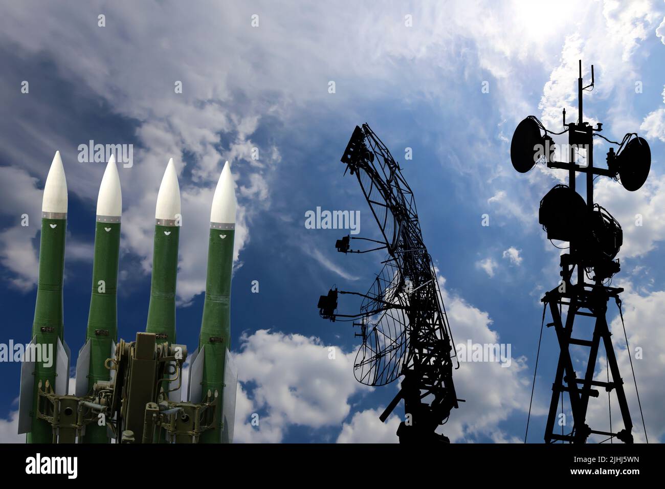 Air defense radars of military mobile anti aircraft systems and modern ...