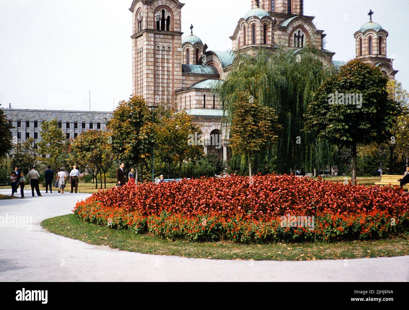 Church of Saint Mark and Tasmajdan Park, Belgrade, Serbia, Yugoslavia ...