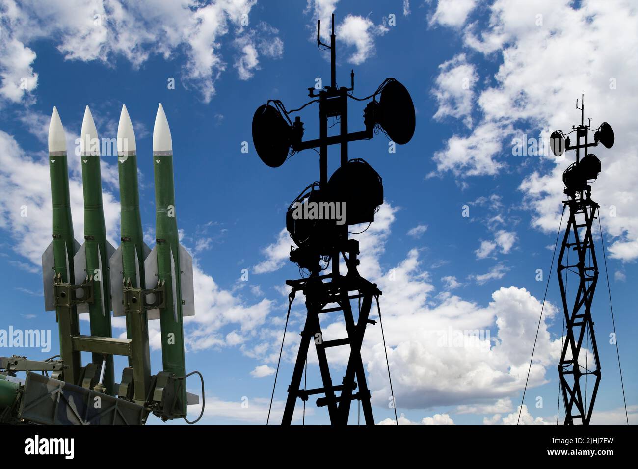 Air defense radars of military mobile anti aircraft systems and modern ...