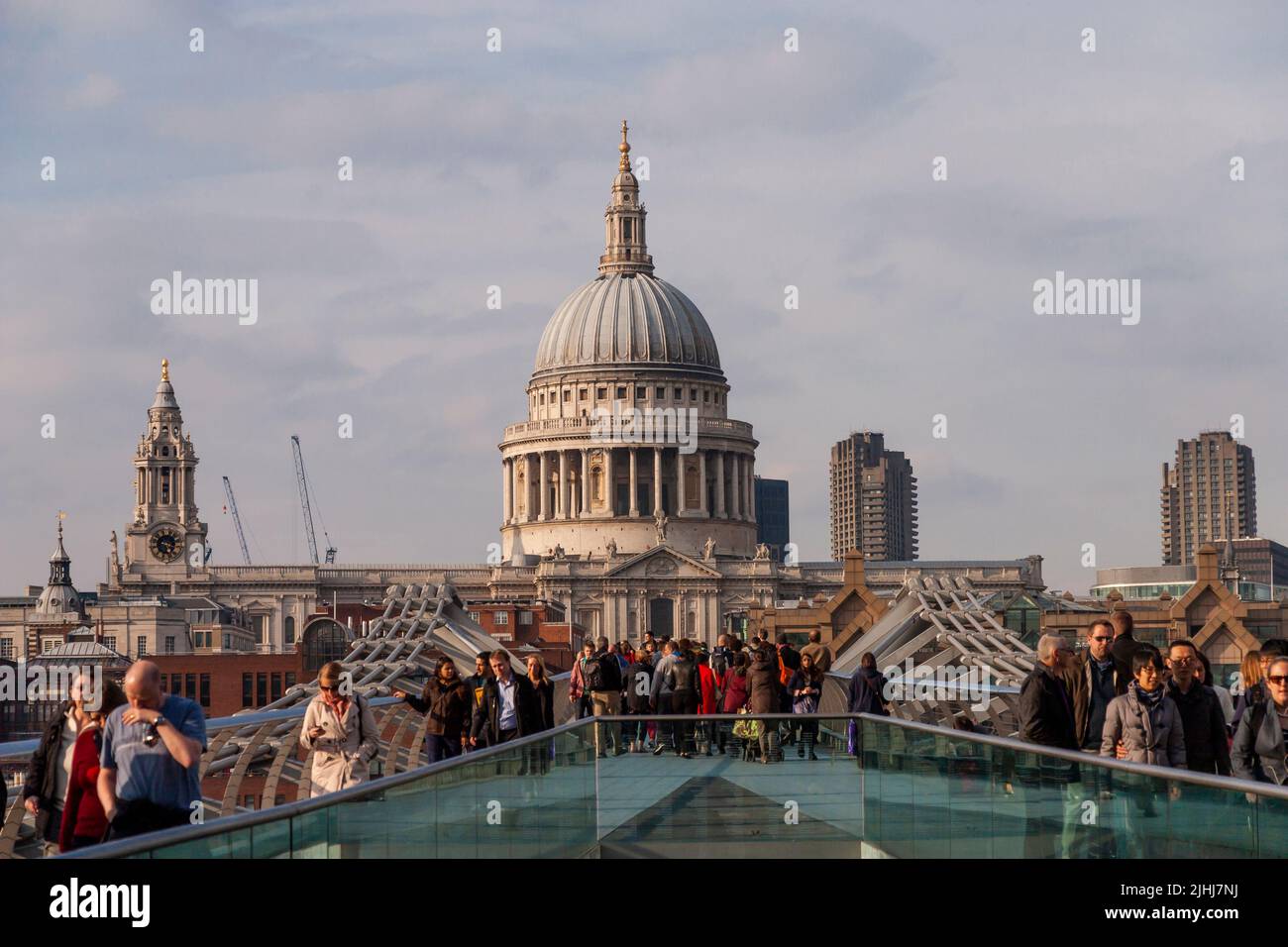 London, England - Aril 2, 2012: The Millennium Bridge, known as the ...