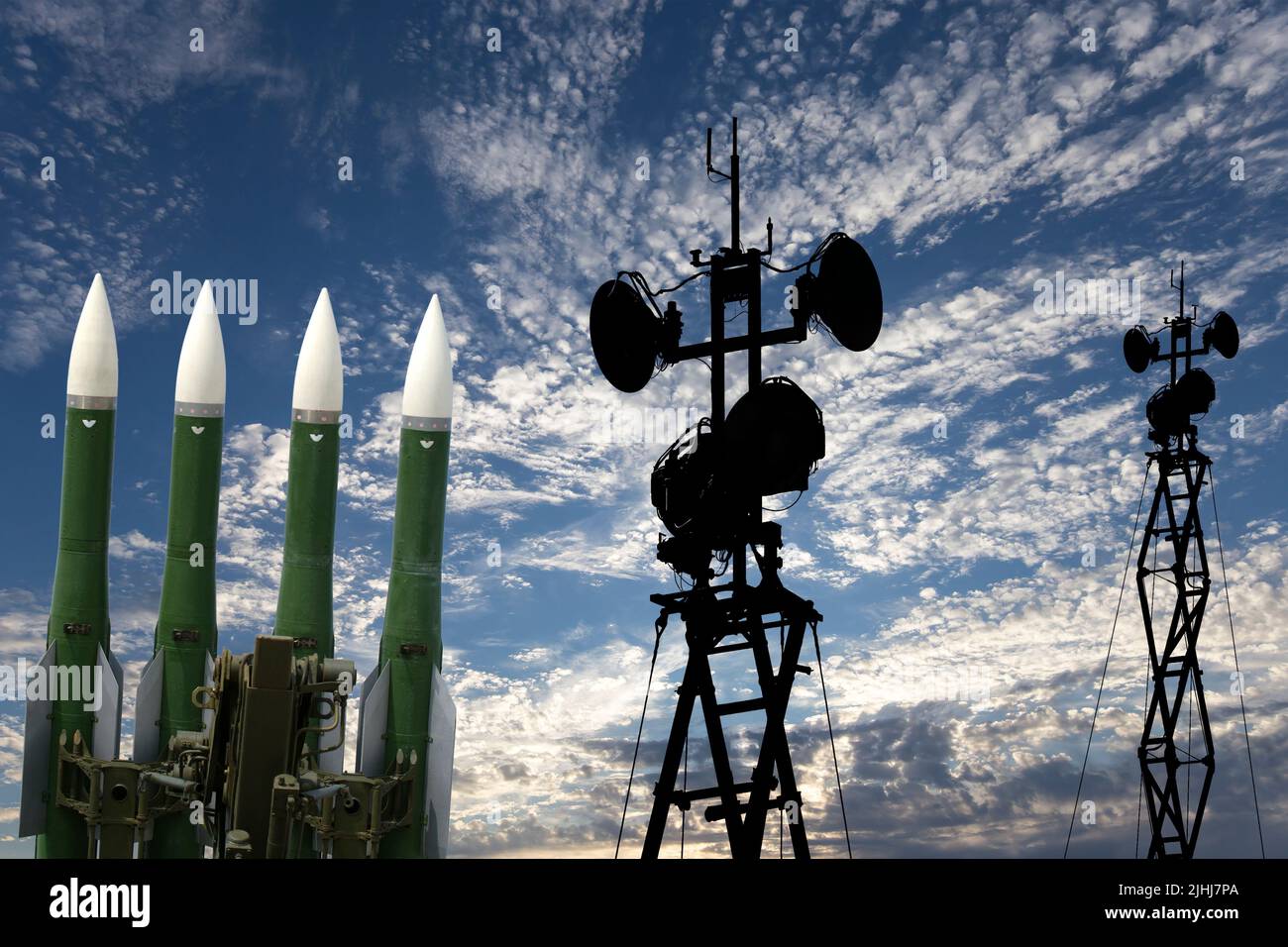 Air defense radars of military mobile anti aircraft systems and modern ...