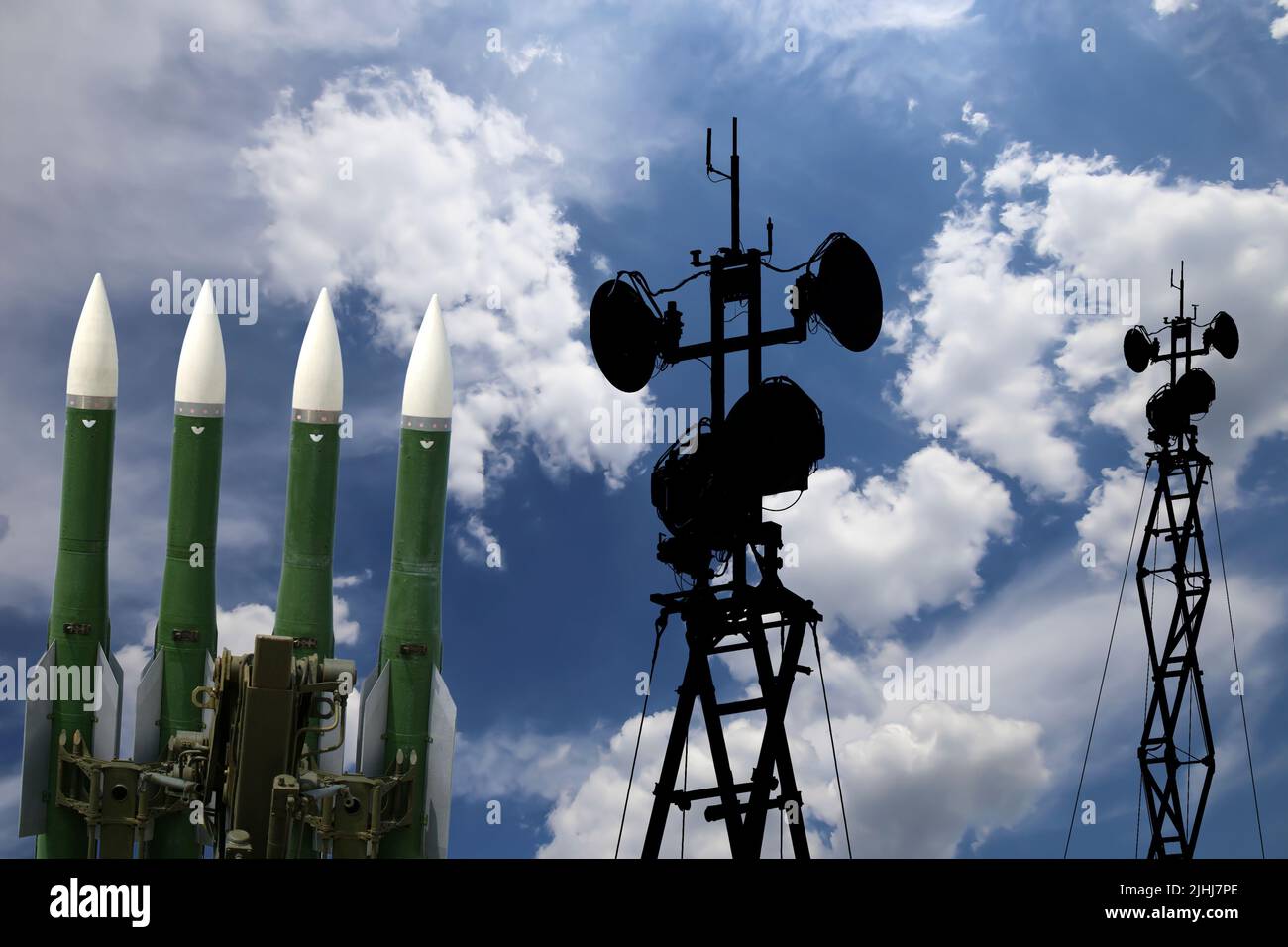 Air defense radars of military mobile anti aircraft systems and modern ...