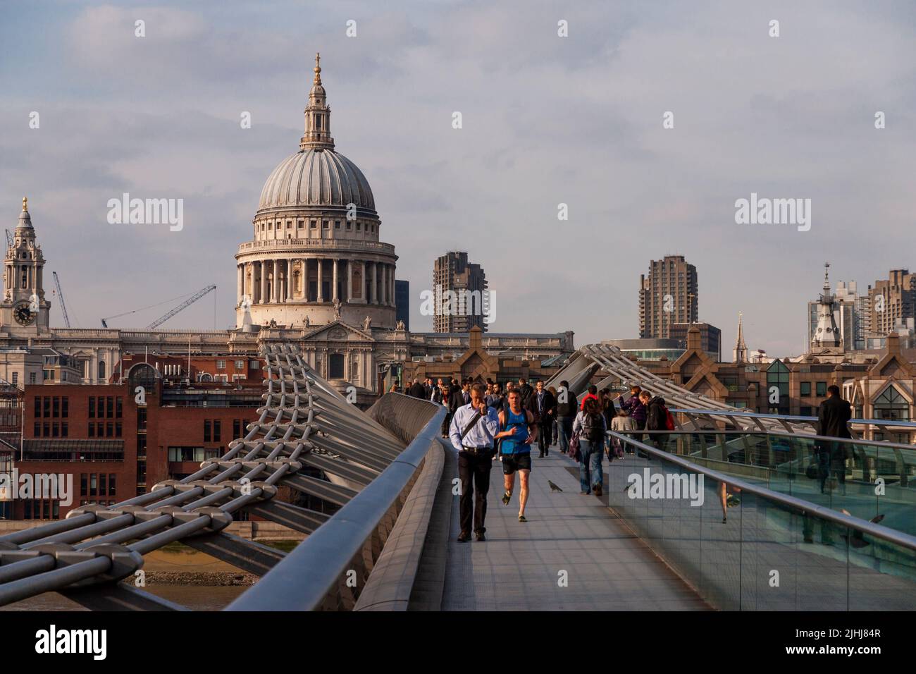 London, England - Aril 2, 2012: The Millennium Bridge, known as the ...