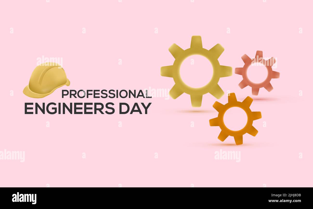 3d Professional Engineers Day in 3rd August. Engineers vector ...