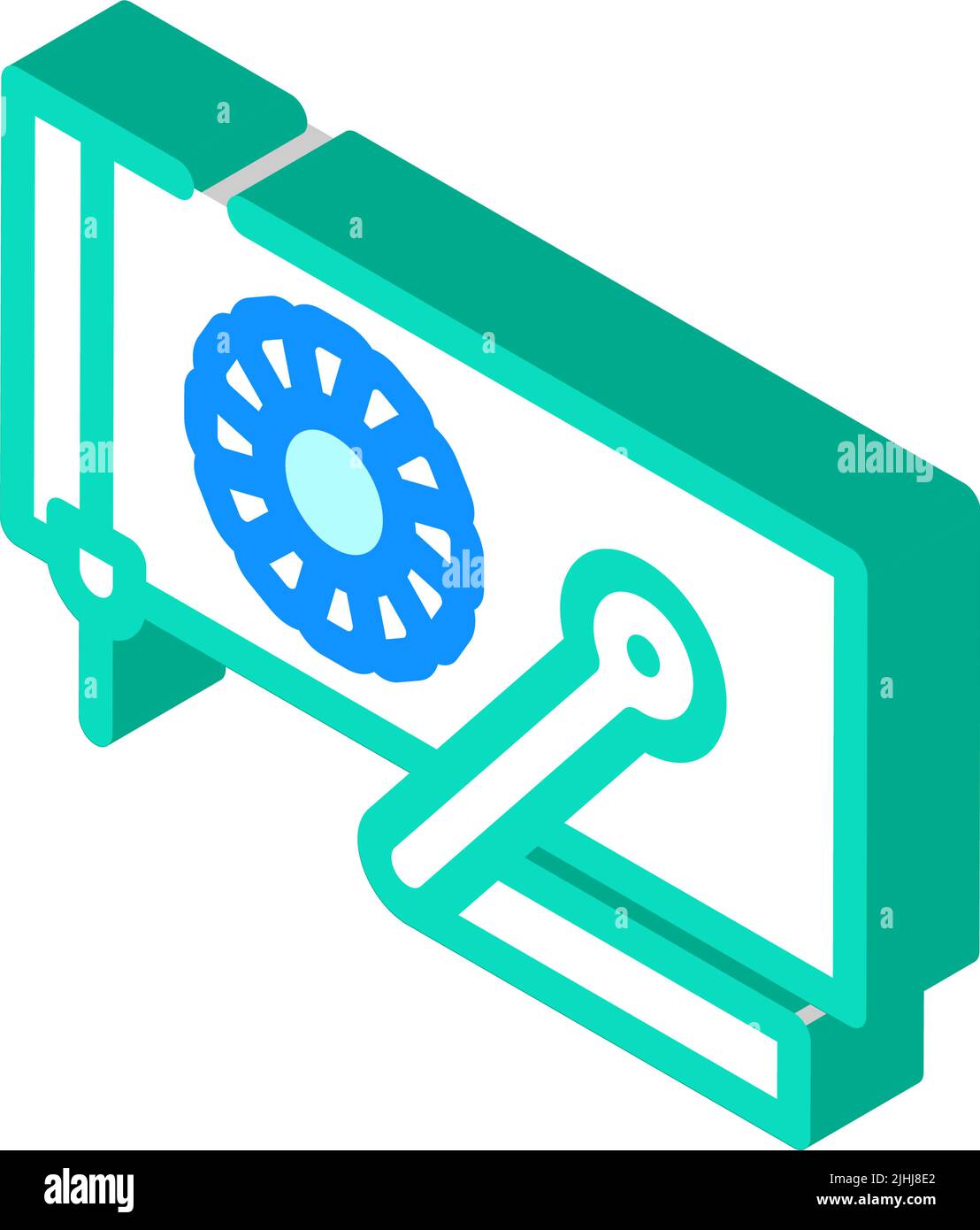 fan heater industrial equipment isometric icon vector illustration ...