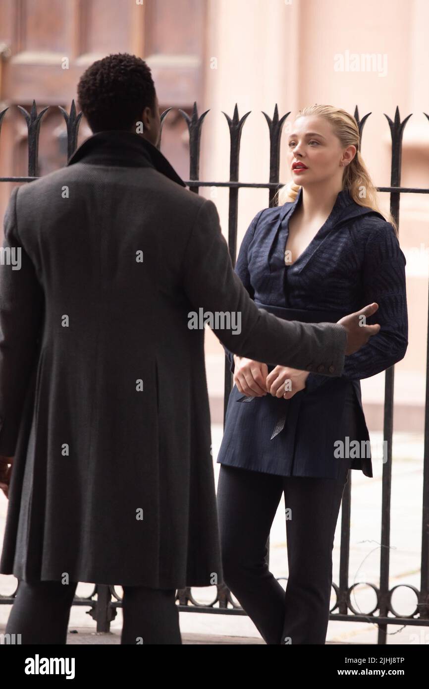Chloe Grace Moretz And Gary Carr On Set Of `The Ballad Of Ruby Salem ...