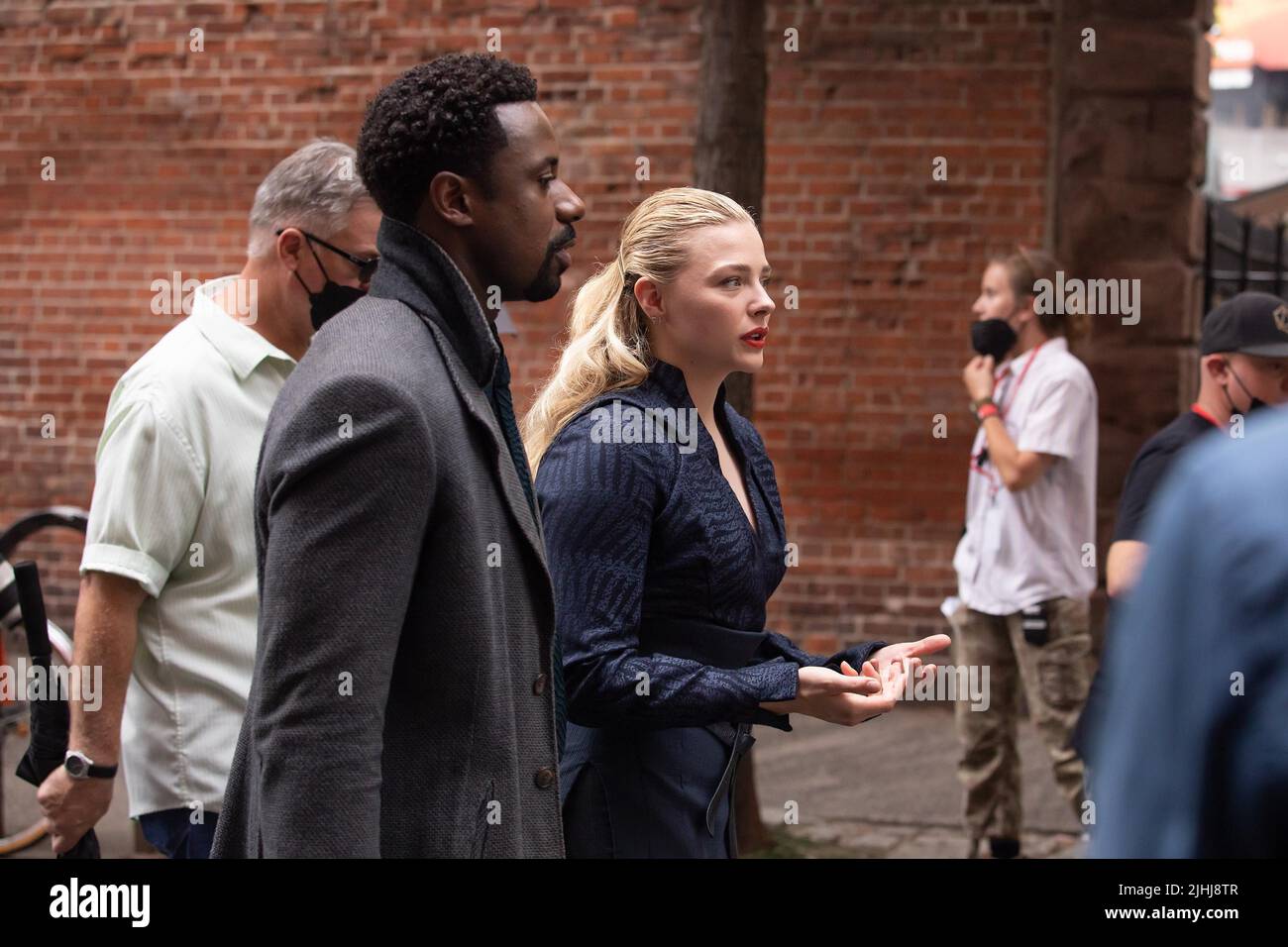 Chloe Grace Moretz And Gary Carr On Set Of `The Ballad Of Ruby Salem ...