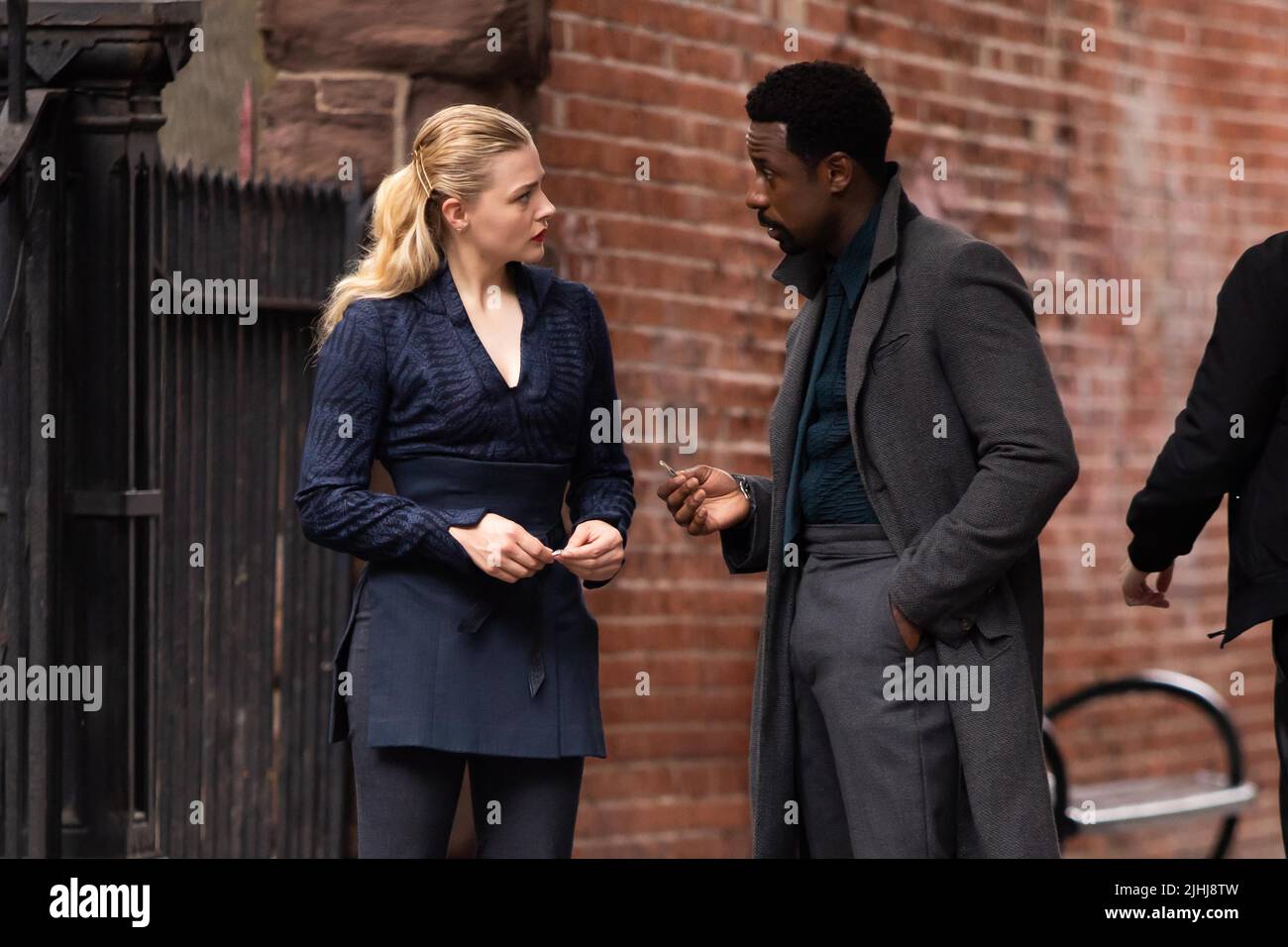 Chloe Grace Moretz And Gary Carr On Set Of `The Ballad Of Ruby Salem ...