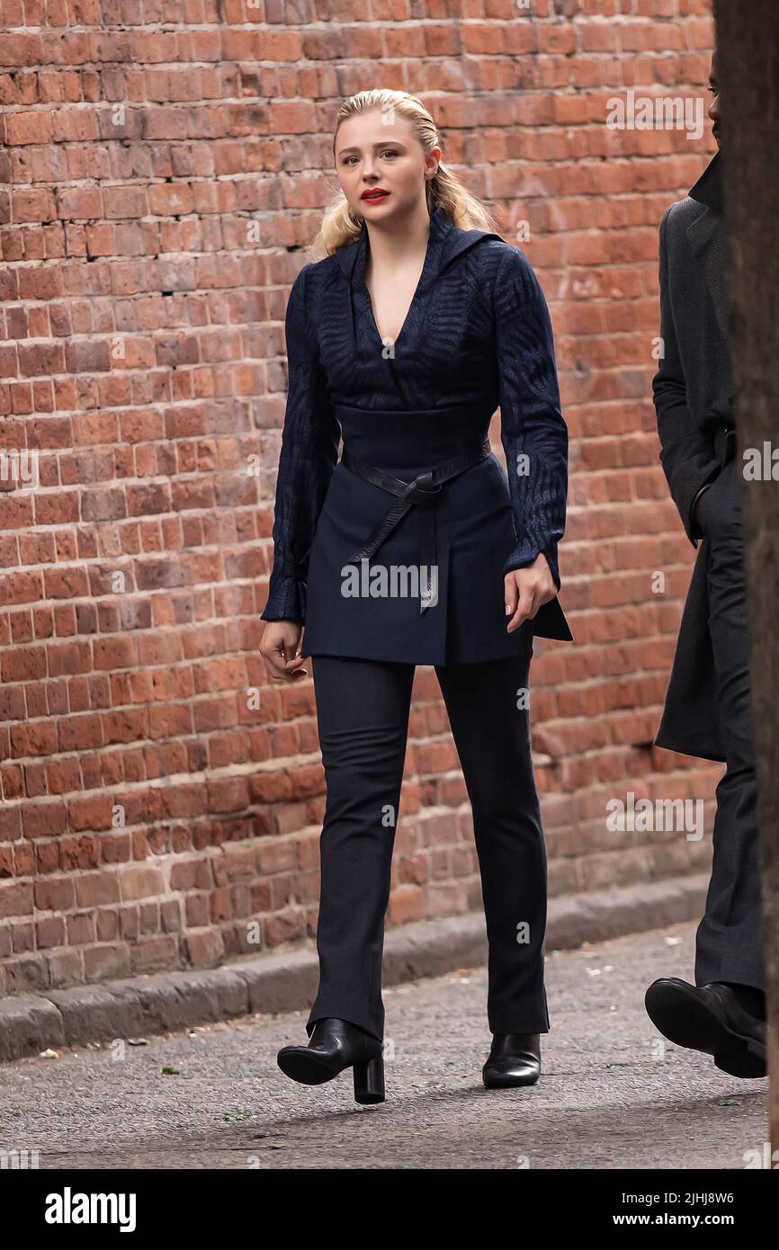 Chloe Grace Moretz And Gary Carr On Set Of `The Ballad Of Ruby Salem ...