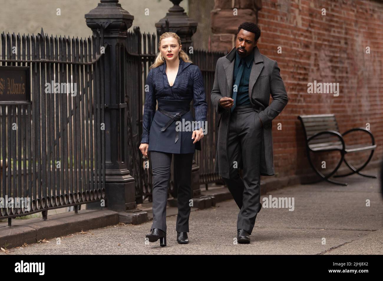 Chloe Grace Moretz And Gary Carr On Set Of `The Ballad Of Ruby Salem ...