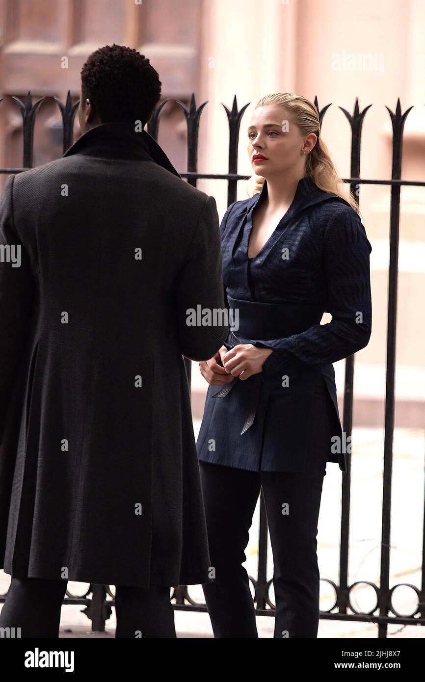 Chloe Grace Moretz And Gary Carr On Set Of `The Ballad Of Ruby Salem ...