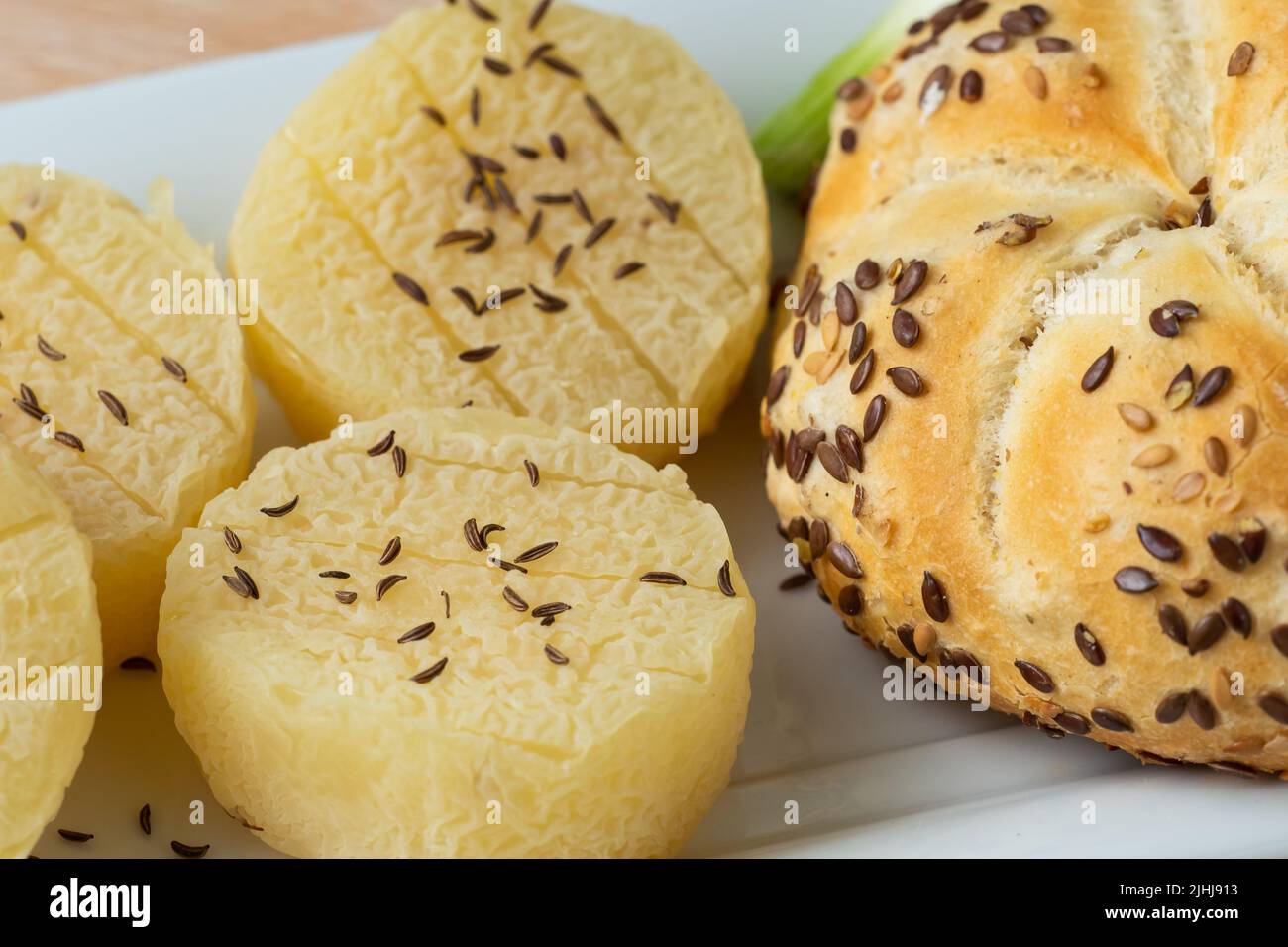 Czech smelly cheese. Stinky cheese. Aromatic delicacy. Dairy products ...