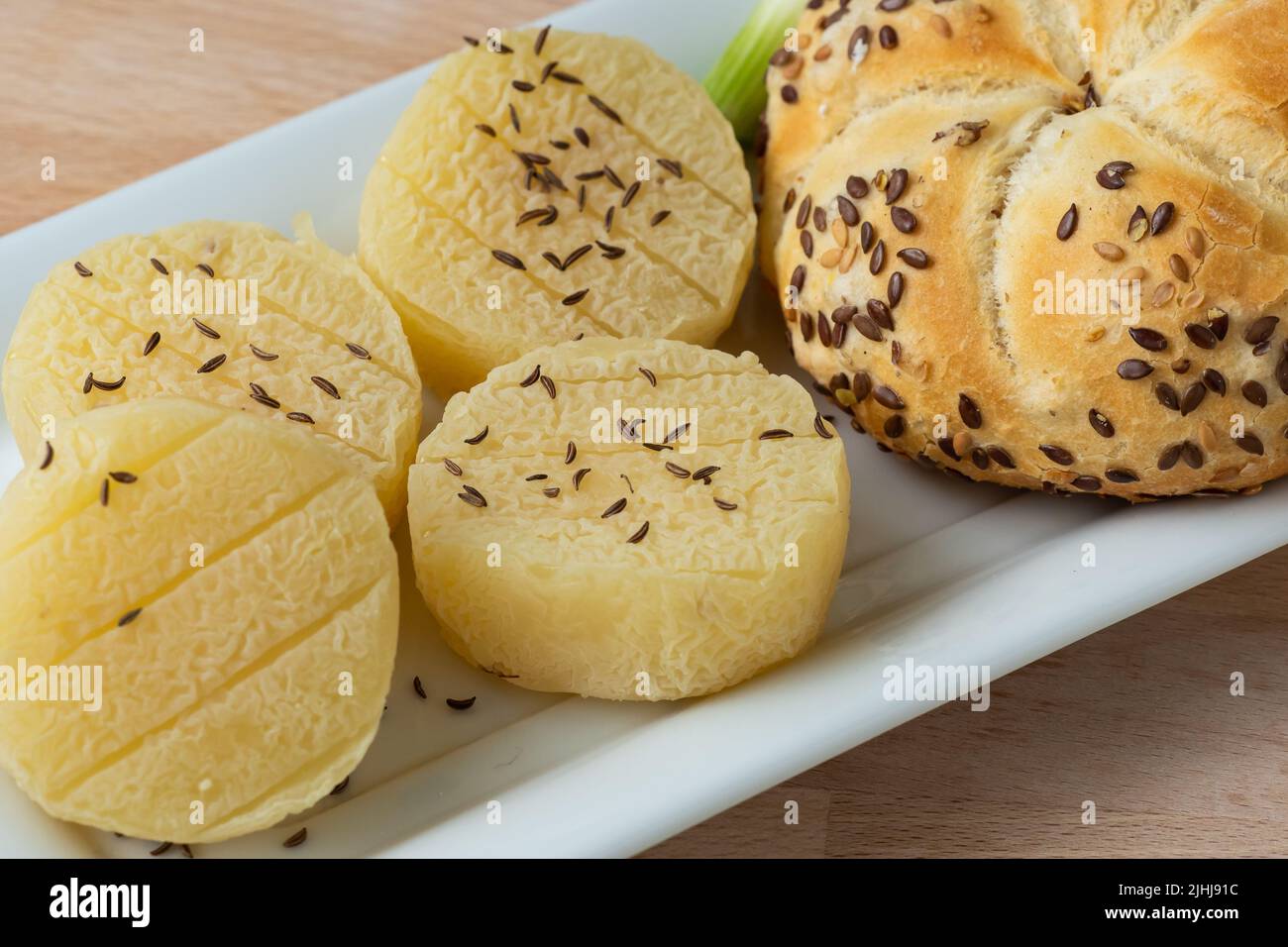 Czech smelly cheese. Stinky cheese. Aromatic delicacy. Dairy products ...