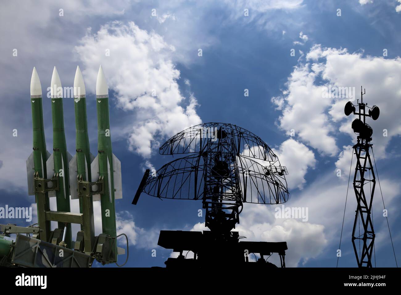 Air defense radars of military mobile anti aircraft systems and modern ...