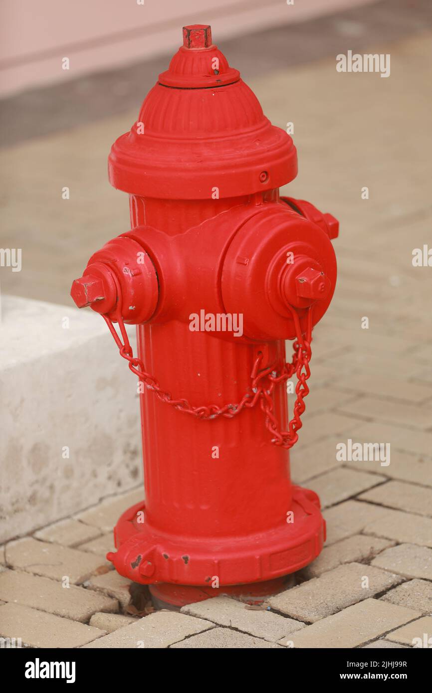 Red fire hydrant Stock Photo - Alamy