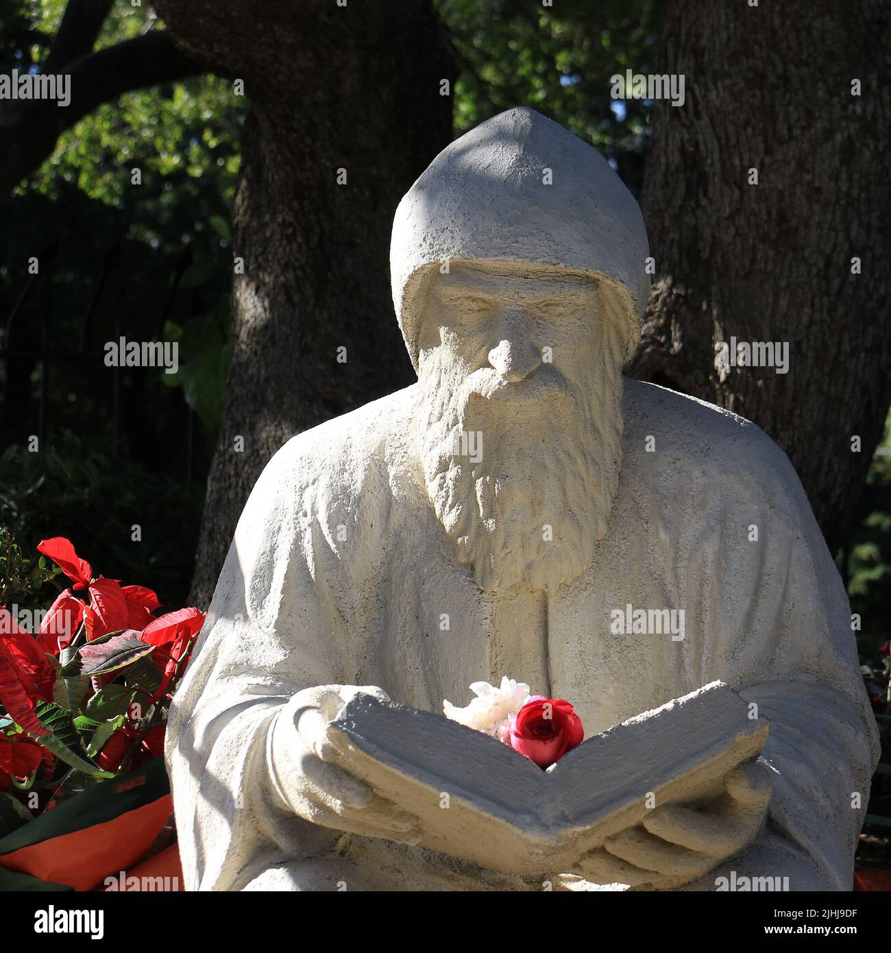 Statue of a very famous maronite monk, Saint Charbel, in Lebanon Stock ...