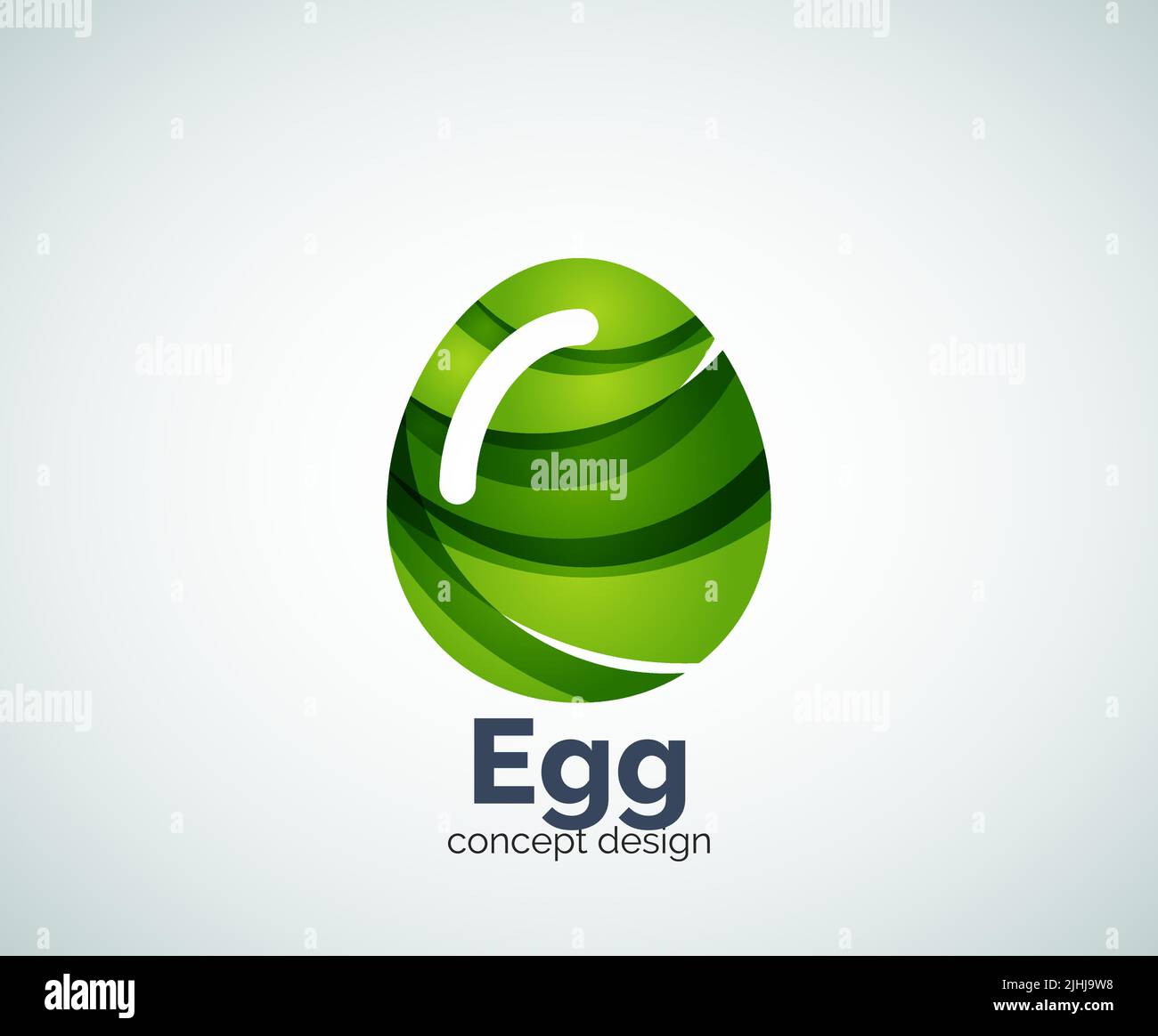 Vector egg logo template, abstract business icon Stock Vector Image ...