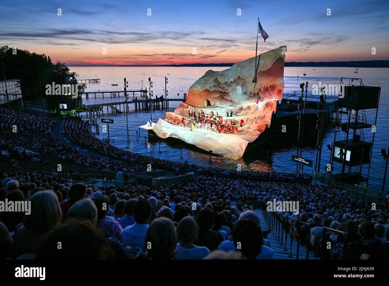 Bregenz, Austria. 18th July, 2022. Actors act during the dress ...