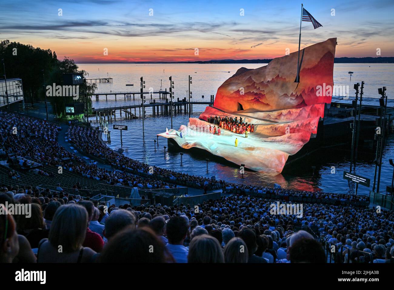 Bregenz, Austria. 18th July, 2022. Actors act during the dress ...