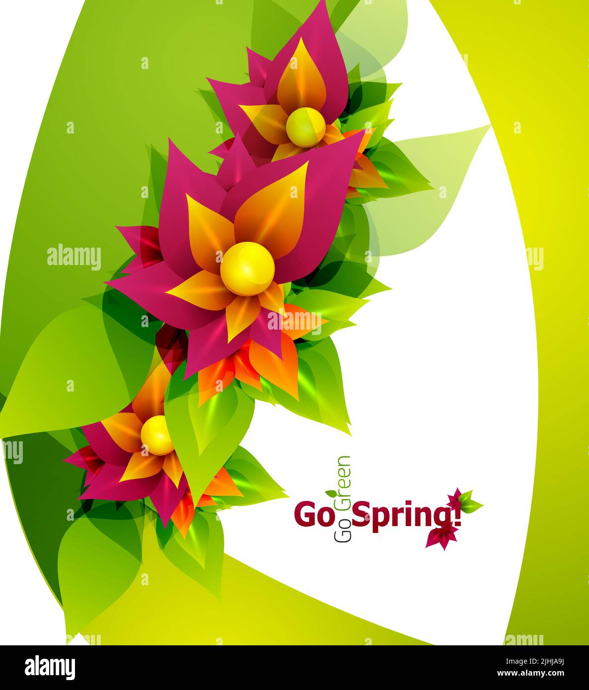 Go spring nature concept spring flower Stock Vector Images - Alamy
