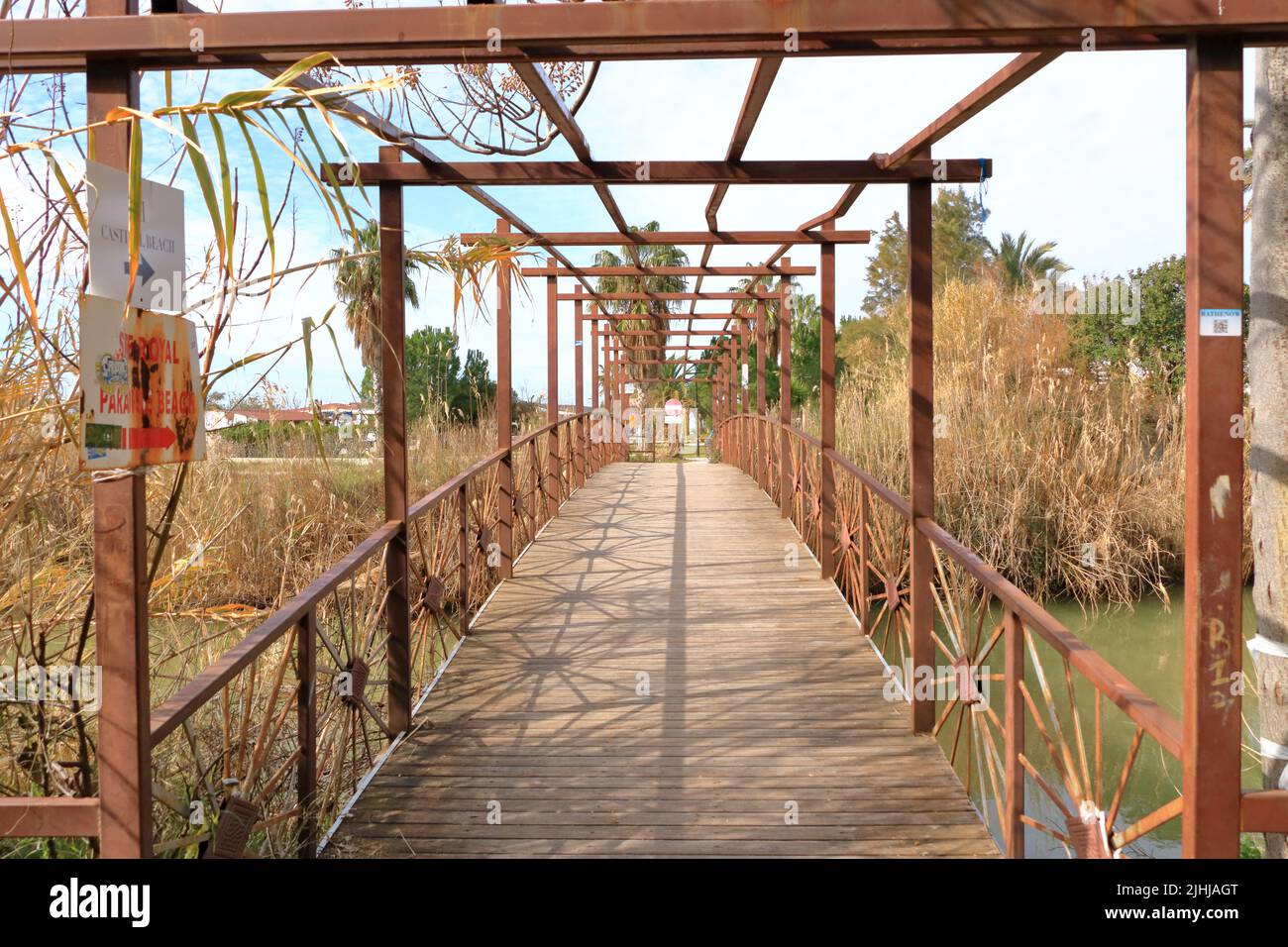 Small bridge across a river in side in turkey Stock Photo - Alamy